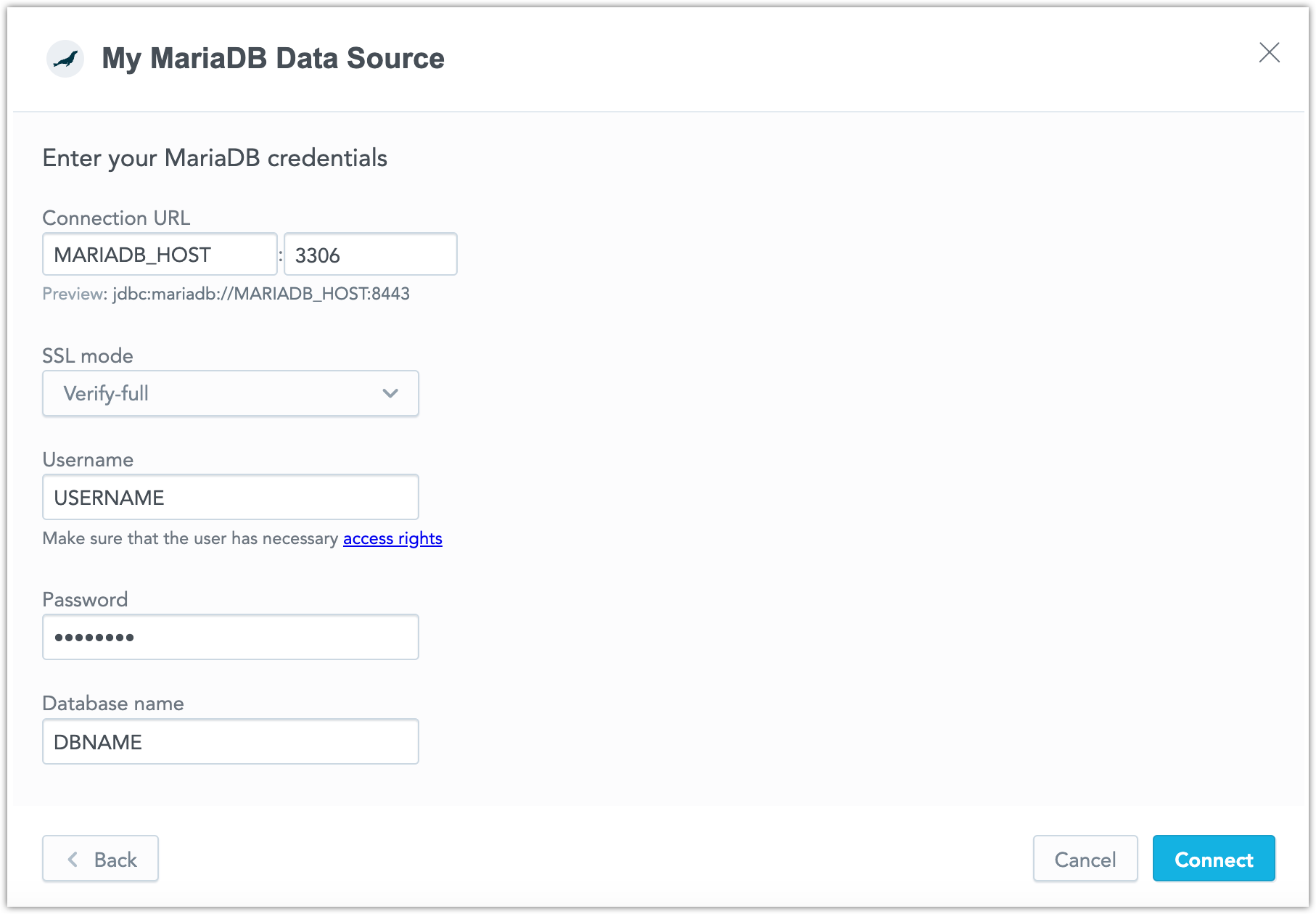 Create A Mariadb Data Source Gooddata Cloud