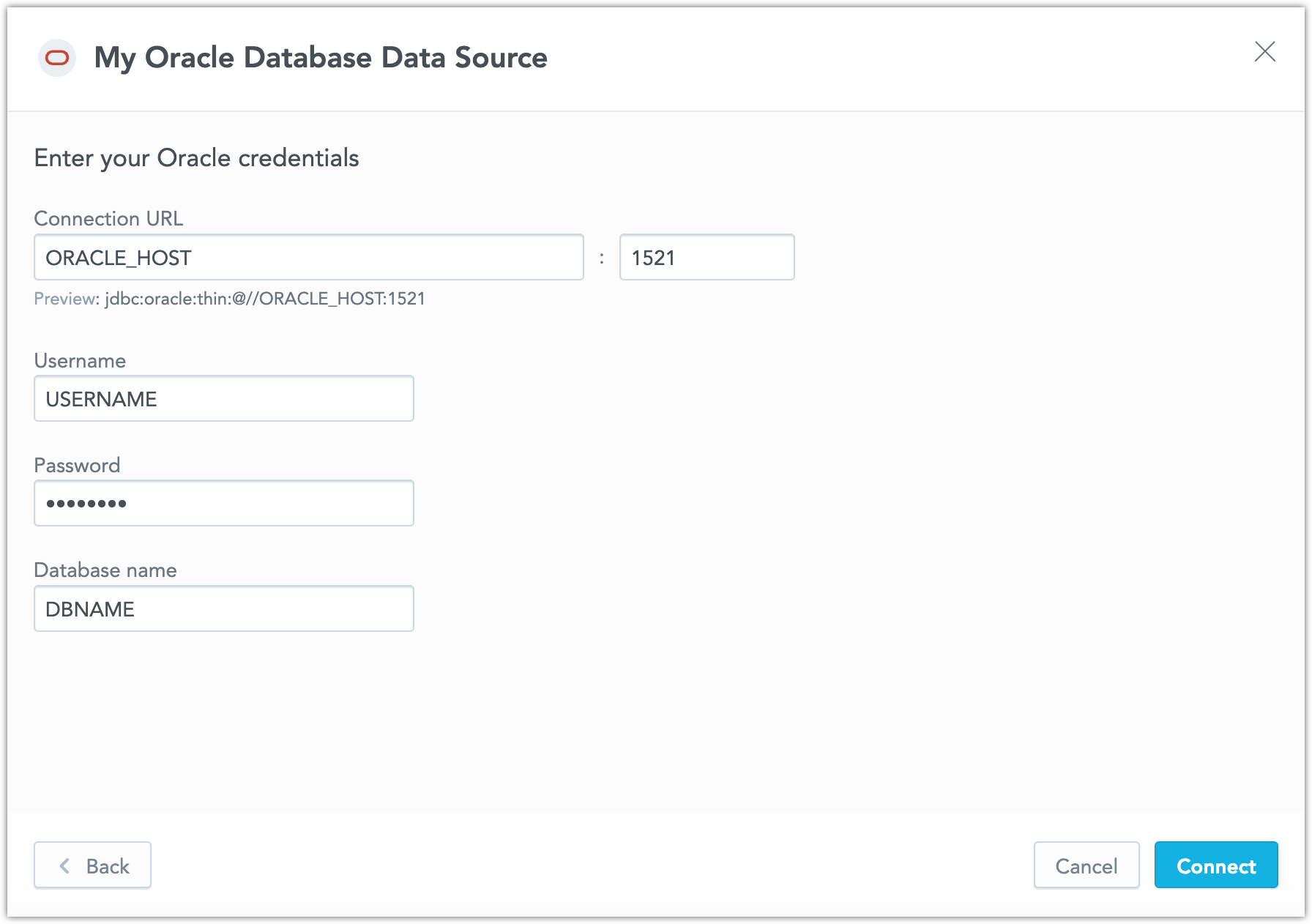 Create An Oracle Database Data Source Gooddata Cloud