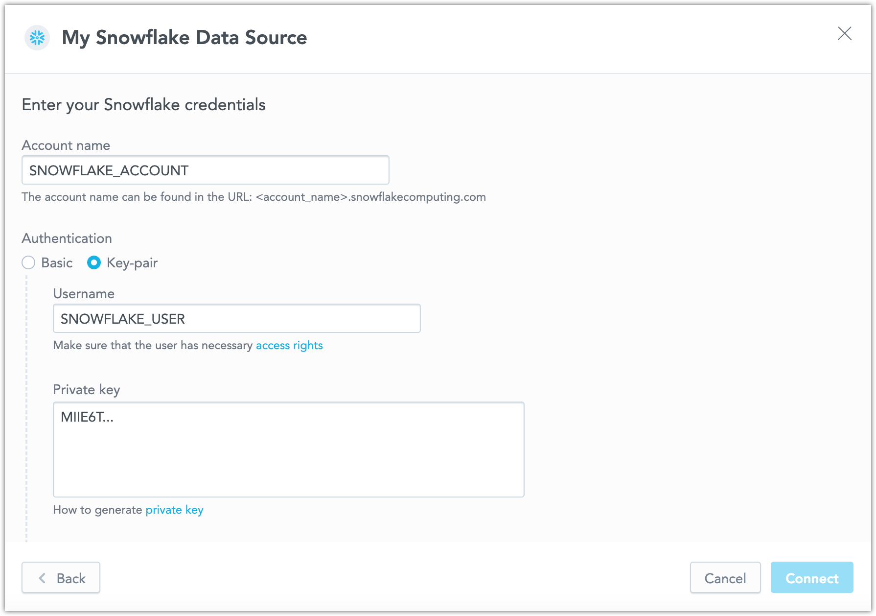Create a Snowflake Data Source | GoodData Cloud Create a Snowflake Data Source | GoodData Cloud