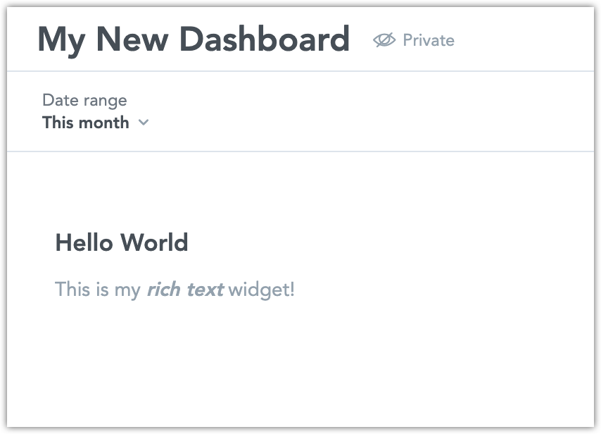 Add Rich Text to Dashboards | GoodData Cloud