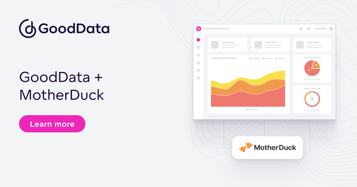Integration with MotherDuck and DuckDB | GoodData + MotherDuck | GoodData Integration with MotherDuck and DuckDB | GoodData + MotherDuck | GoodData