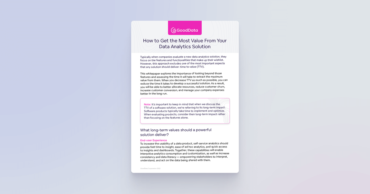 How to Get the Most Value From Your Data Analytics Solution | GoodData